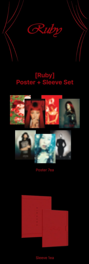 JENNIE - RUBY OFFICIAL MD / 7x POSTER + SLEEVE SET - K-Pop Time
