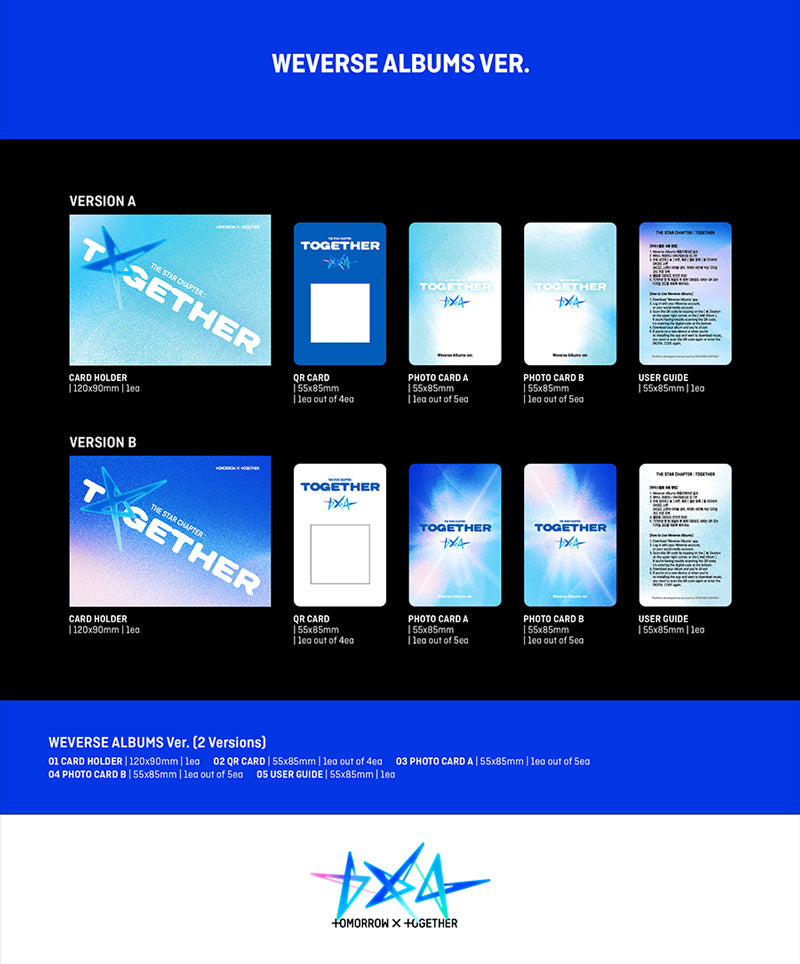 TXT - THE STAR CHAPTER : TOGETHER / Weverse Albums ver. (Random Cover ...