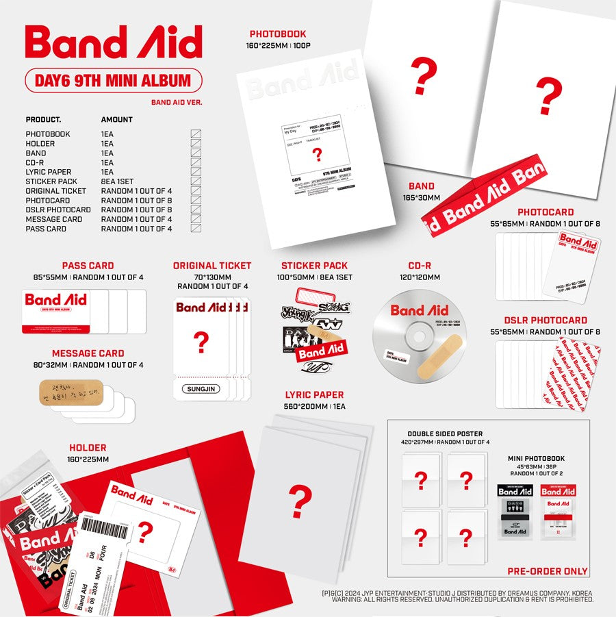 DAY6 - Band Aid (Random) - K-Pop Time
